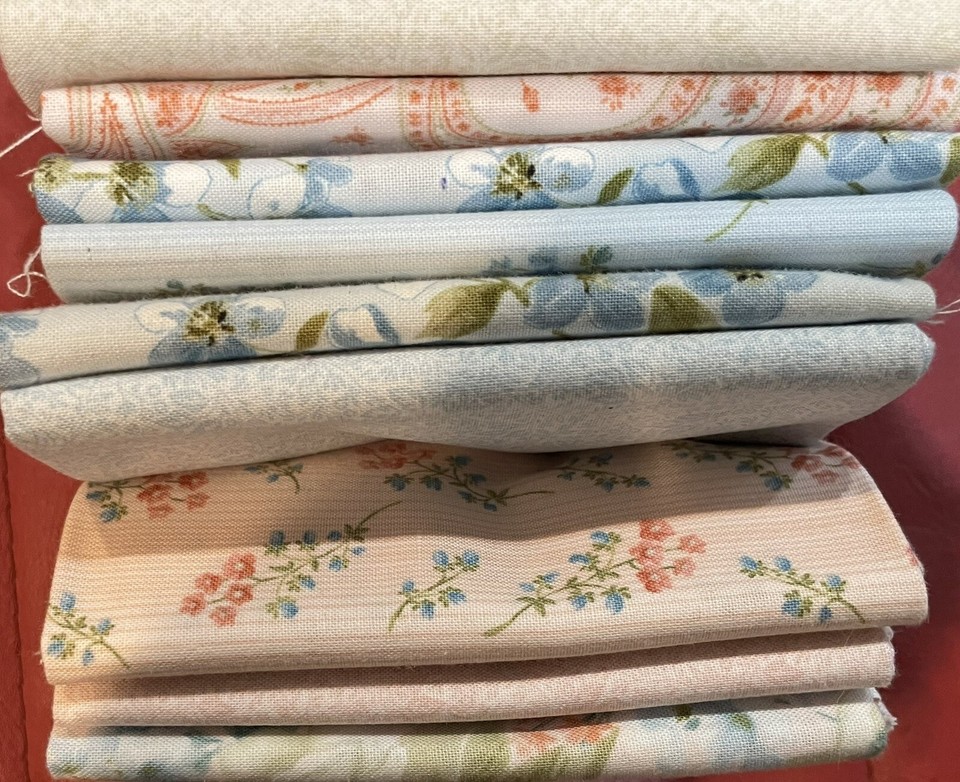15 PRETTY PASTEL FLORAL FAT QUARTERS 100% COTTON QUILTING FABRIC ...