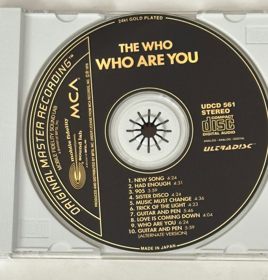 The Who - Who Are You MFSL CD (24k Gold Ultradisc II, Remastered). EX ...