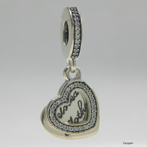 New Authentic Pandora Charm Beloved Mother Dangle 791883CZ W Suede ...