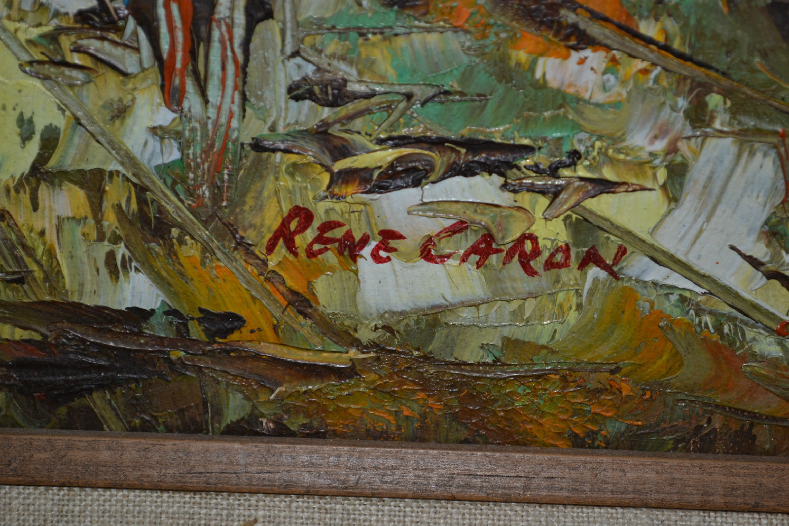 RENE CARON PARIS STREET SCENE - ORIGINAL OIL CANVAS PAINTING ...