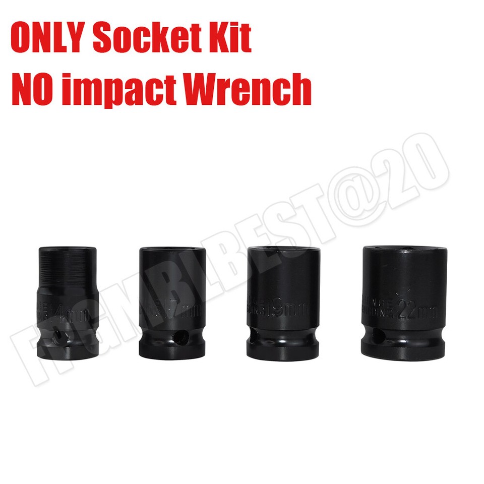 1800Nm 1/2" Cordless Electric Impact Wrench Drill Gun Ratchet Driver ...