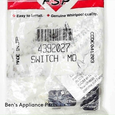 Whirlpool microwave oven micro switch (2) switches 4392027 door interlock | eBay Australia