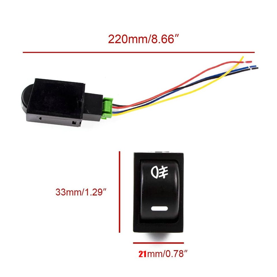 4-Pole Push Button Fog Lights Switch Set For Subaru w/LED Indicator ...