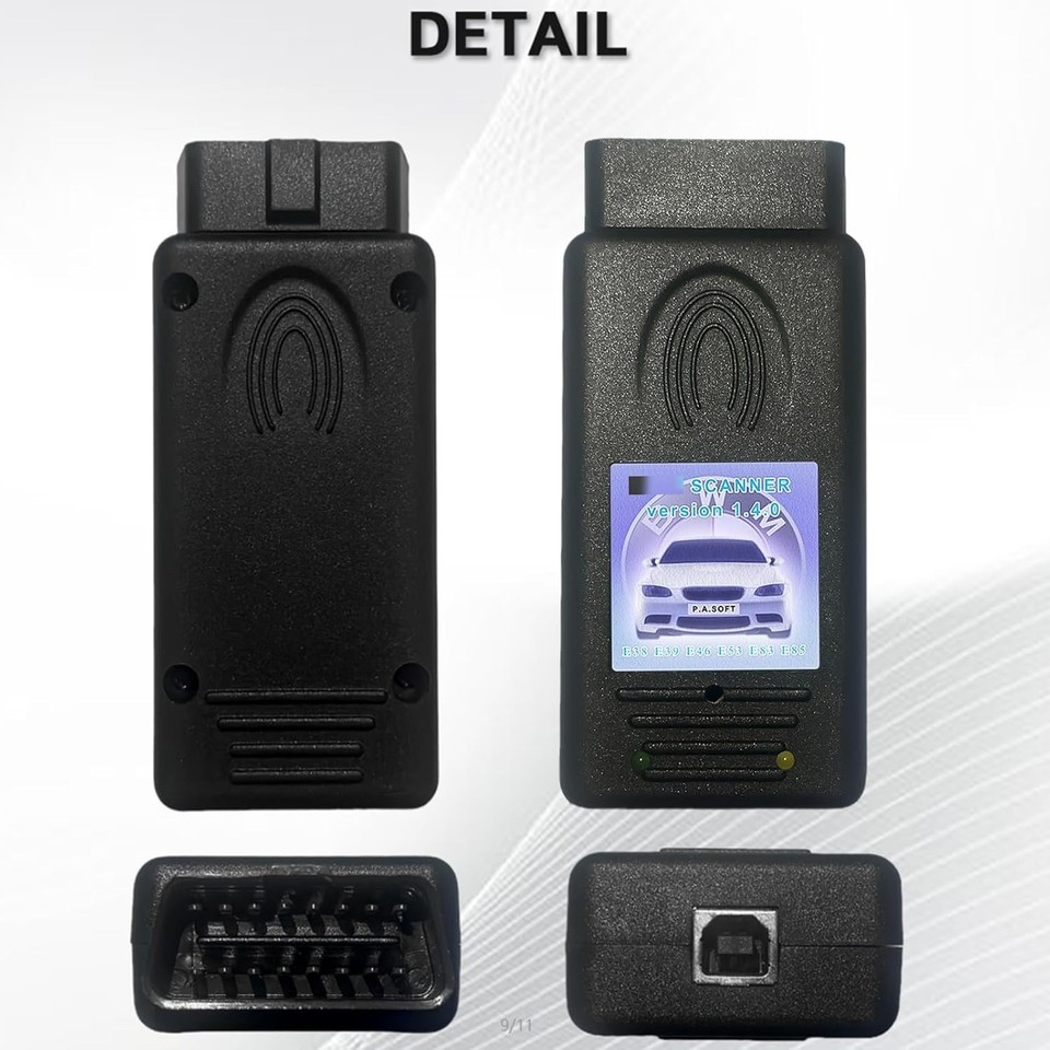 ECU 1.4.0 Programmer V1.4 OBD2 Scanner Diagnostic Tool for E46, E38 ...