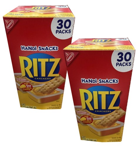 2 Packs Ritz Crackers Handi-Snacks, Crackers 'N Cheese Dip, 0.95oz, 30 ...