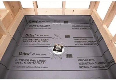 5 Ft. X 6 Ft. Gray Pvc Shower Pan Liner | Oatey Measurement Mil Durable ...