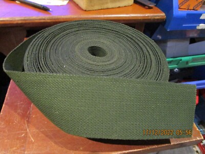 MILITARY SURPLUS WEBBING JUNGLE GREEN X 10 METRES , 2 1/8" X 1/16 ...