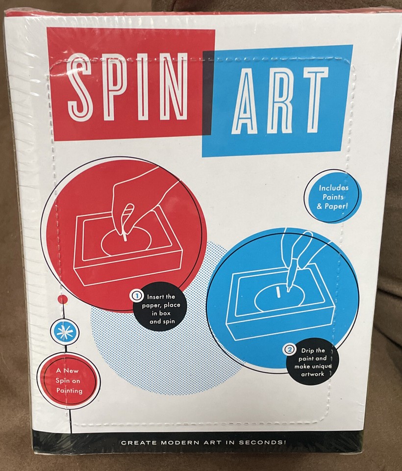 SPIN ART SET 1-SPINNER/25 PAPER CIRCLES/3-COLOR PAINTS AGES 6+ | eBay