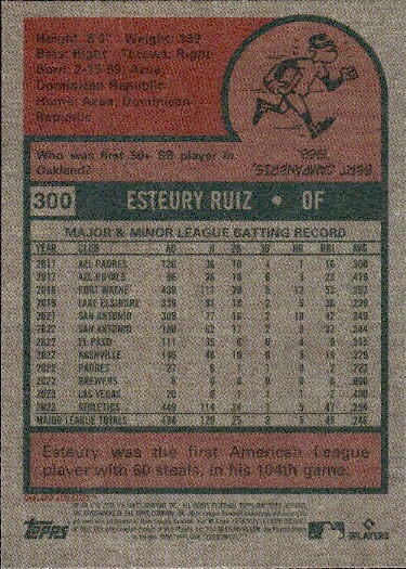 2024 Topps Heritage #300 Estuary Ruiz Oakland Athletics Baseball | eBay