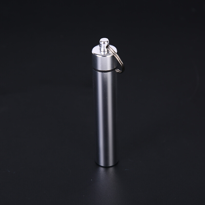 Portable Waterproof Pill Case Bottle Keychain Storage Holder Container ...