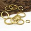 Solid Brass Flat Keyring Split Key Rings Hoop Loop Keychain 15 20 25 30 ...
