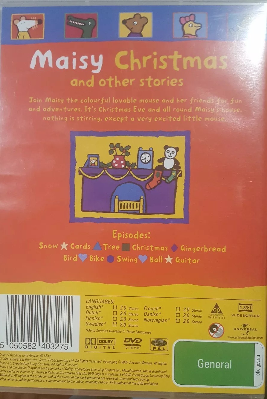MAISY CHRISTMAS & OTHER STORIES RARE DVD ANIMATION CARTOON CULT ...