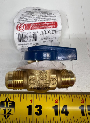 1/2" Legend Gas Valve Forged Brass T-3000 Flare End Connections 175 PSI ...