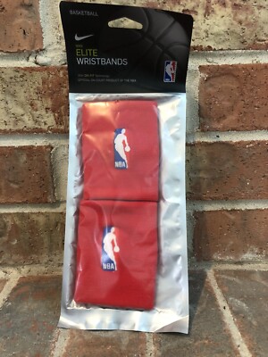 New Nike Elite NBA Basketball Wrist Arm Bands Red One Size Fits All ...