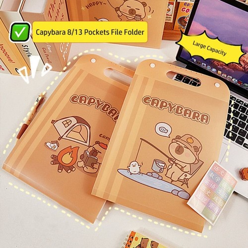 Capybara Test Paper Storage Folder Waterproof File Organizer Document ...