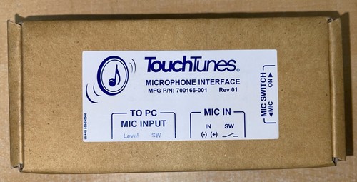 Touch Tunes TouchTunes Digital Jukebox Microphone Interface PN 700166 ...