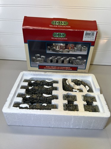 Lemax Village Collection Colonial Stone Wall Poly Resin (Set of 10 ...