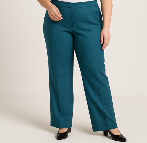 Le Suit Pants Women Size 16 Teal Blue Dress Slacks Polyester Lined ...