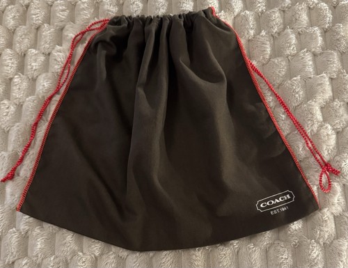 COACH Purse Brown/Red Dust Bag Only With LOGO and Drawstring | eBay