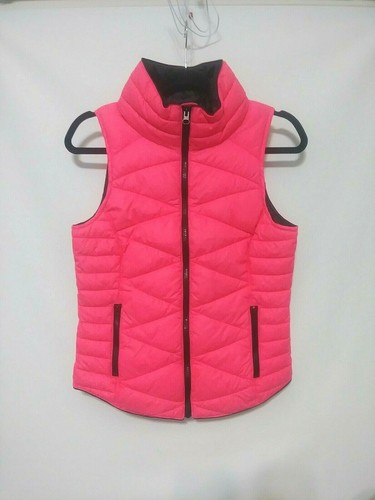 SO Puffer Vest Full Zip Sleeveless Jacket Hot PINK JUNIORS Size Small ...