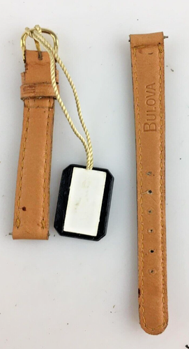 Watch Strap Bulova Women's Attachment 12mm Brown Skin With Stitching ...