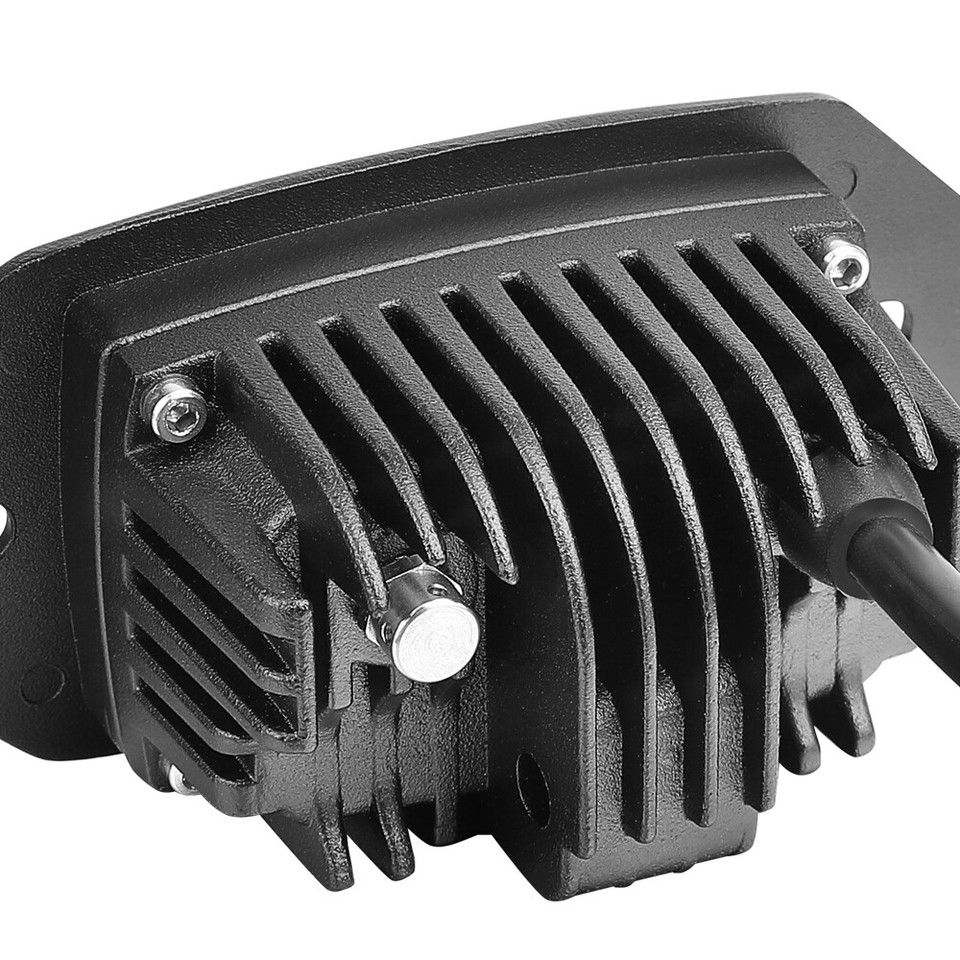 2x3/4" Amber Flush Mount LED Work Light Bar Flood Cube Pods Driving Off ...