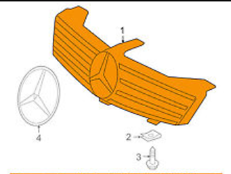 Mercedes Benz ORIGINAL CLS-Class Styling Radiator Grille (W219) for ...