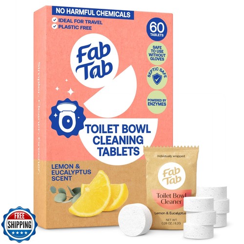 Fab Tab Toilet Bowl Cleaner Tablets- Natural Toilet Bowl Cleaner ...