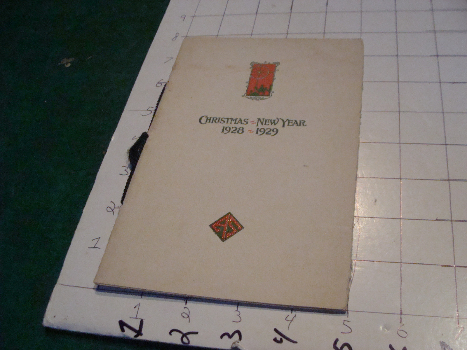Vintage CHRISTMAS 1928 / NEW YEARS, holiday greetings Signed but hard ...
