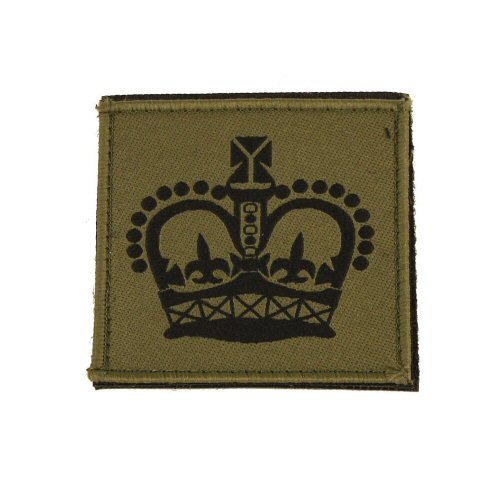 2x Olive Subdued British Army Rank Patch Hook and Loop UBACS Shirt ...