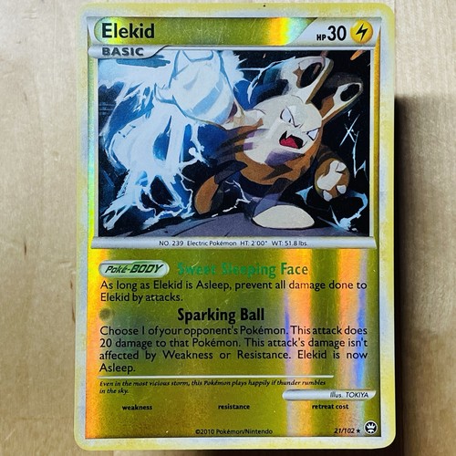 2010 Elekid 21/102 HGSS Triumphant Reverse Holo Rare LP English Pokémon ...