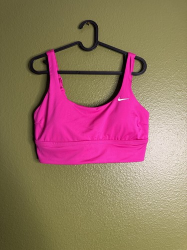 Nike Swim Women’s Essential Scoop Neck Midkini Top Pink Prime Large | eBay