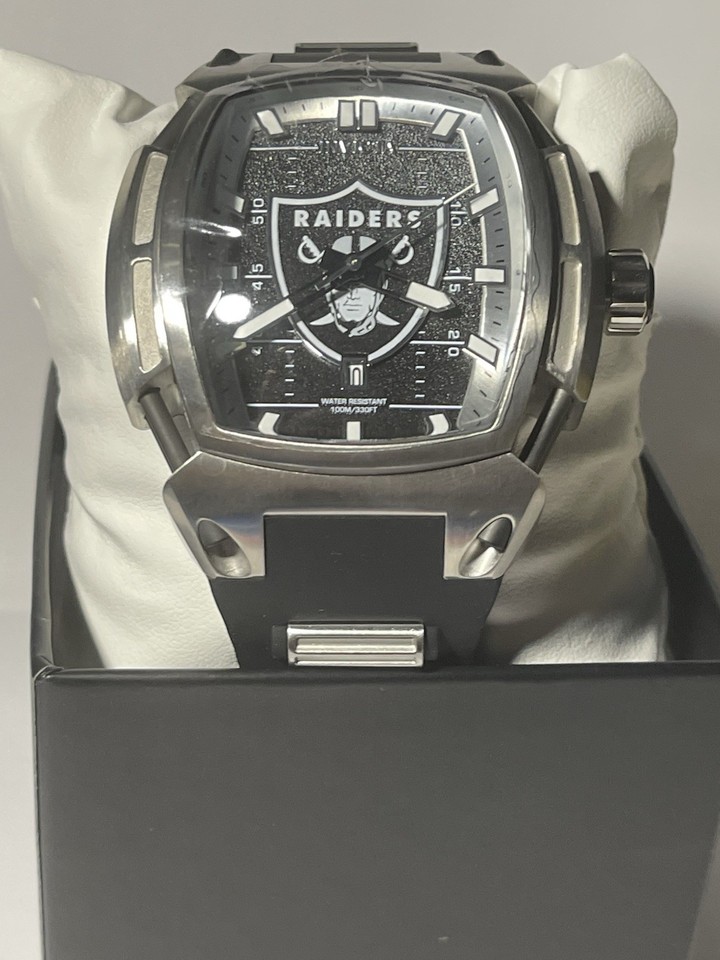 Las Vegas Raiders OFFICIAL NFL Acrylic #4800 Chronograph Invicta Watch ...