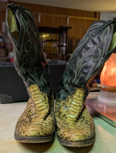 Dan Post USA Made - Python Snake Skin - Cowboy Boots Men' Sz 8.5 D ...