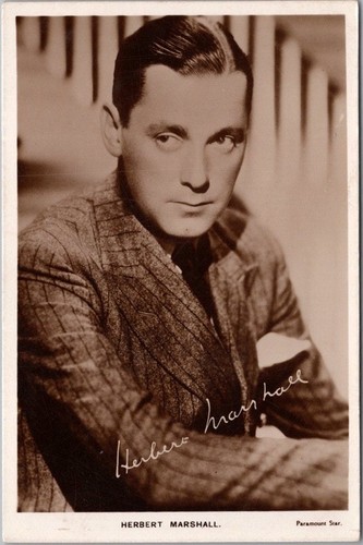 c1930s Actor HERBERT MARSHALL Real Photo RPPC Postcard "Film Kurier No ...
