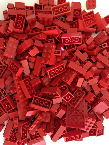 2 LB BULK RED LEGO BRICKS APPROXIMATELY 400+ PIECES | eBay