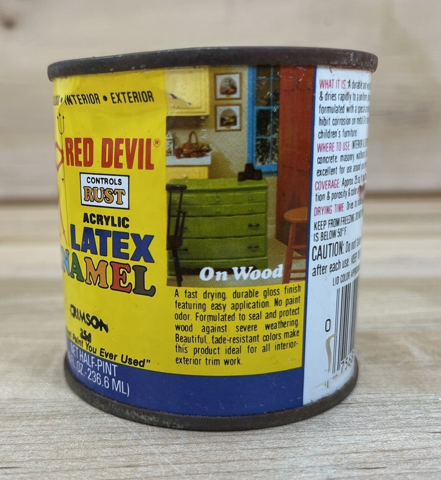 Vintage Red Devil Paint: 'Crimson' 1/2-pint circa 1970s | eBay