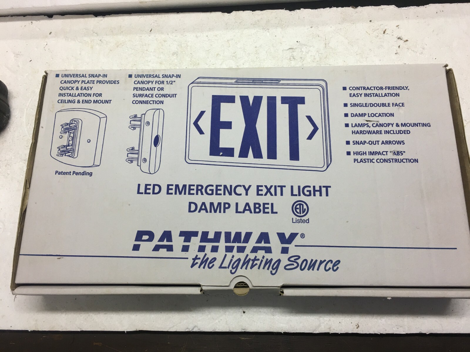 Lot of 2 - Pathway Two Sided Exit Sign PEX LED Red New Surplus | eBay