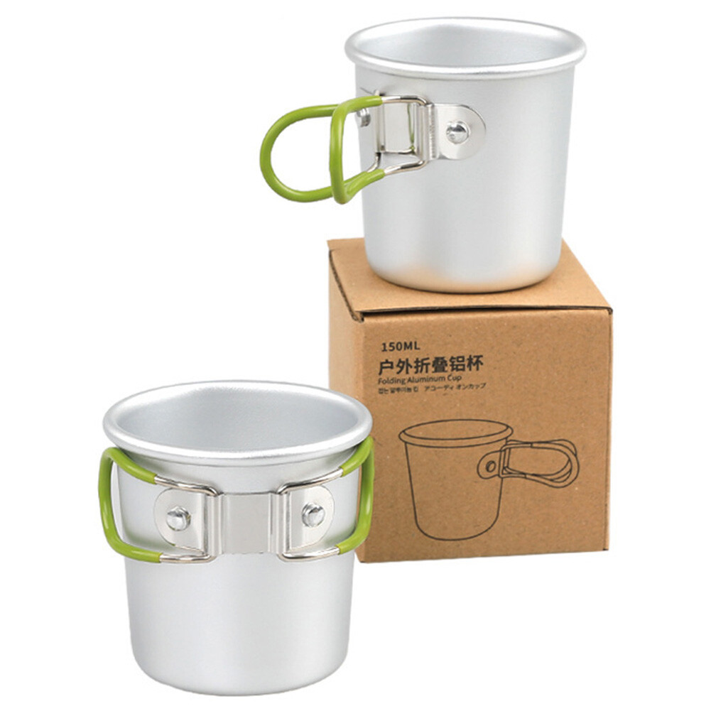 Camping Water Cup Aluminum Alloy Insulated Coffee Mug Portable Outdoor ...