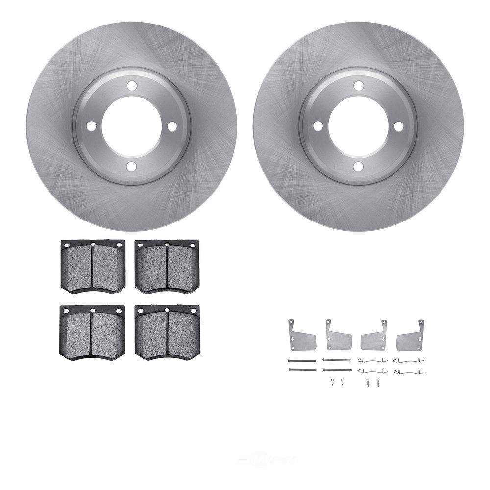 Disc Brake Kit-Rotors with 5000 Advanced Brake Pads includes Hardware ...