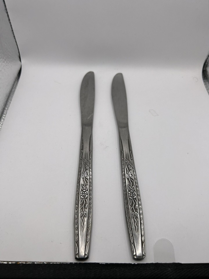 Interpur Stainless Steel Japan Knife Single Rose 2 Pieces 8 7/8 Inches ...