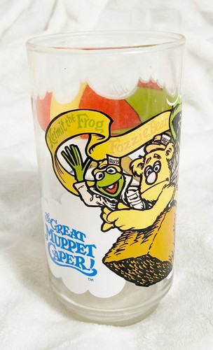 McDonald's, Vintage 1981 The Great Muppet Caper! Souvenir Glass Drink ...