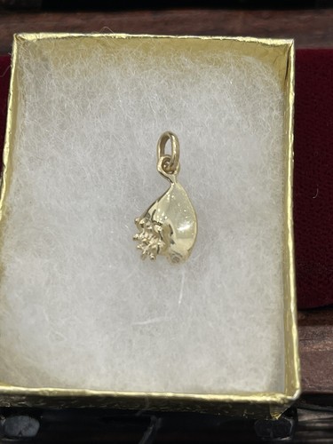 14kt Solid Gold Mini Conch Shell Pendant | eBay