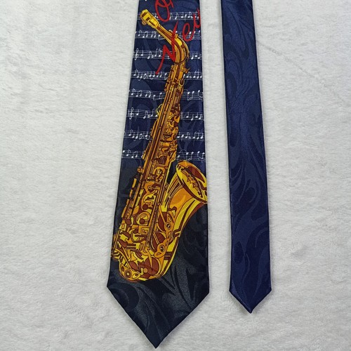 Steven Harris Tie Jazz Saxophone Handmade Necktie Music Band Polyester ...