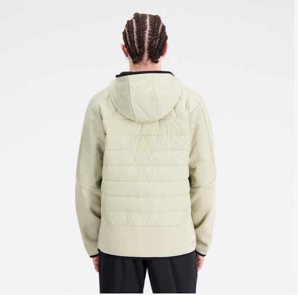 New Balance Tech Fleece Hybrid Jacket Beige Black 33145FUG Men's S-XXL ...