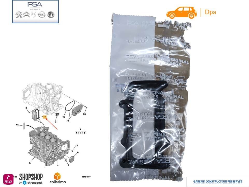Joint carter d'arbre d'equilibrage 1.0 1.2 vti THP 9814638580 208 c3 ...