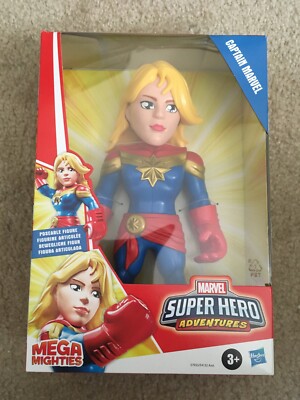 New Avengers Super Hero Adventures 10" CAPTAIN MARVEL Mega Mighties ...