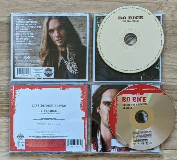 Bo Bice CD Lot Inside Your Heaven/Vehicle (Single) and The Real Thing ...