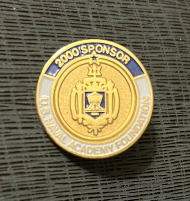 Vintage 2000 Sponsor Naval Academy Gold Tone Blue Enamel Pin Pinback ...