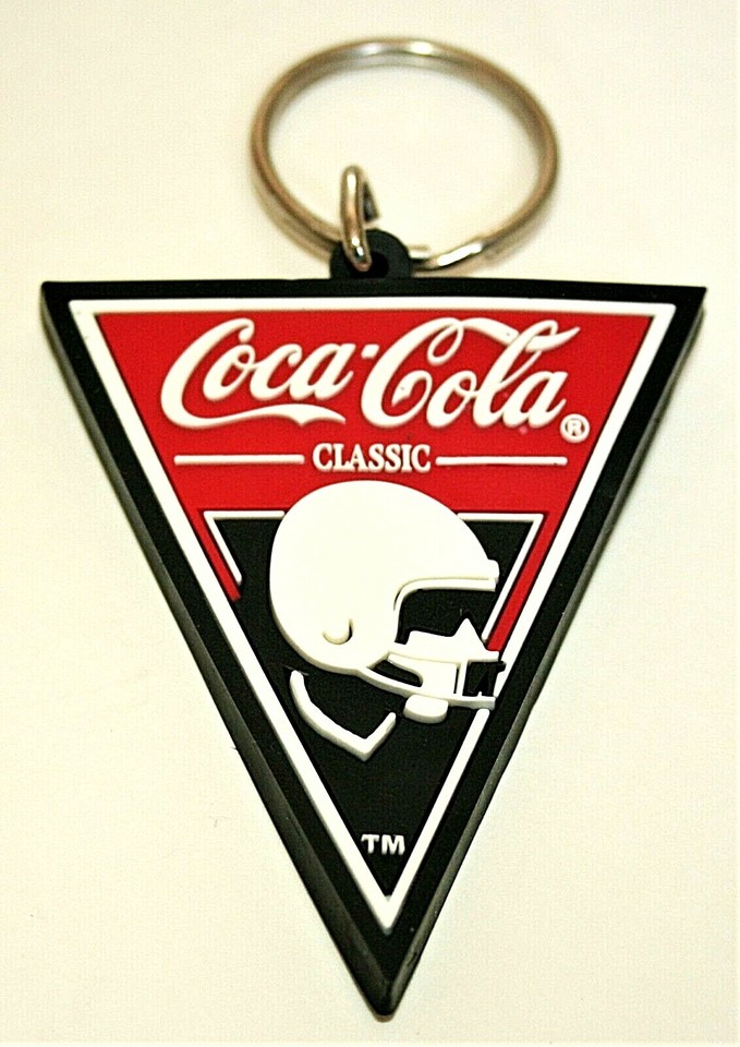 Coca-Cola Coke Classic Soda Promo Football Soft Key Chain 1990s NOS New ...
